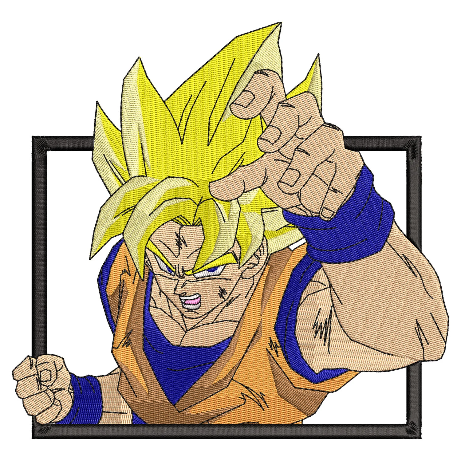 SSJ Goku Embroidery Design - Dragon Ball | Embroiplanet