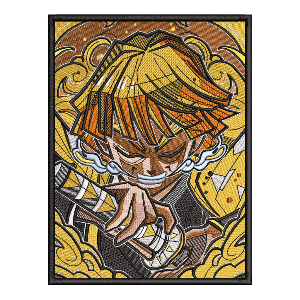 Zenitsu Attack Embroidery Design - Demon Slayer | Embroiplanet
