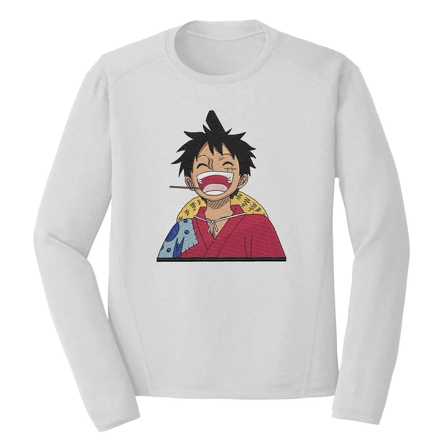 Luffy Laughing Embroidery Design - One Piece | Embroiplanet
