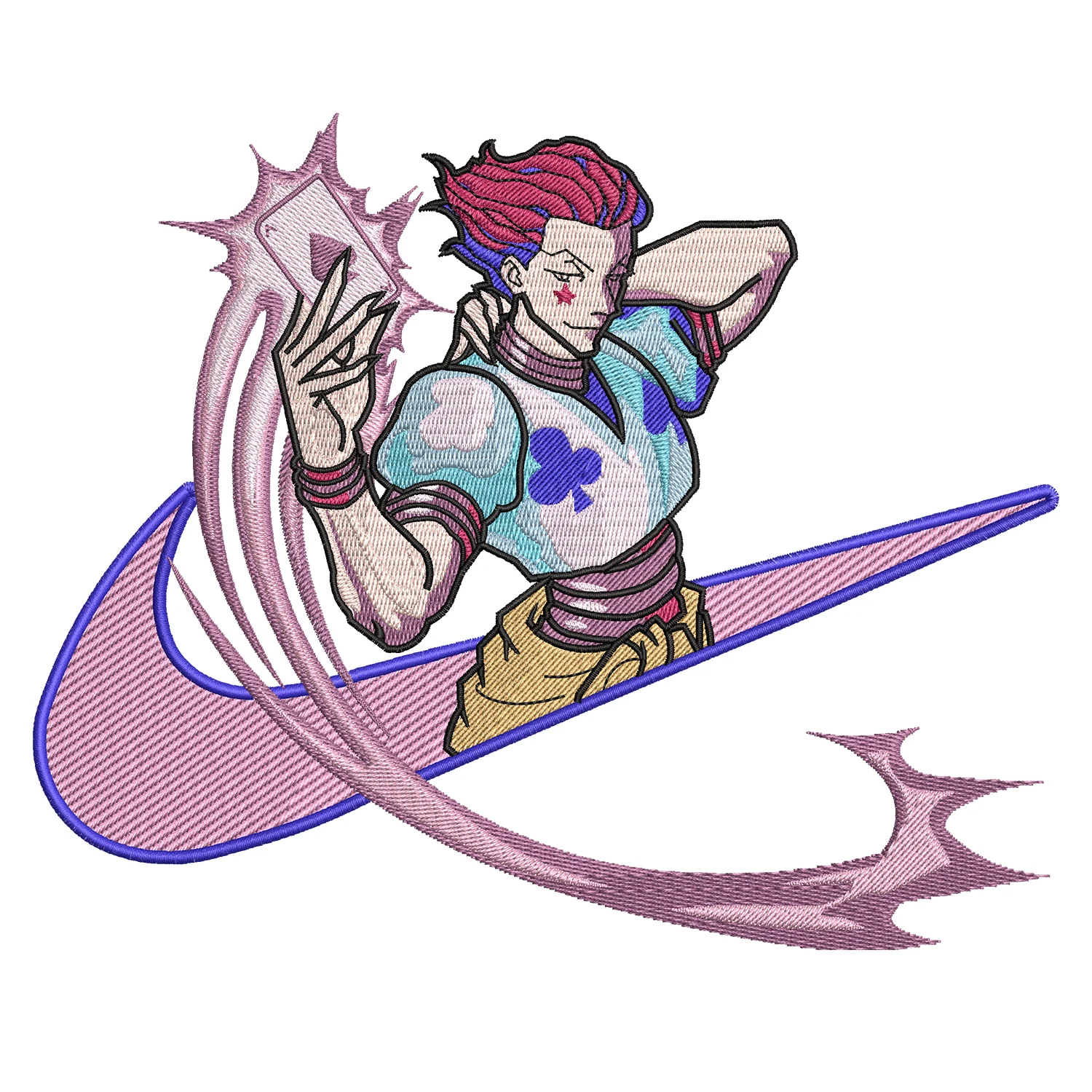 Hisoka Swoosh Embroidery Design - Hunter x Hunter