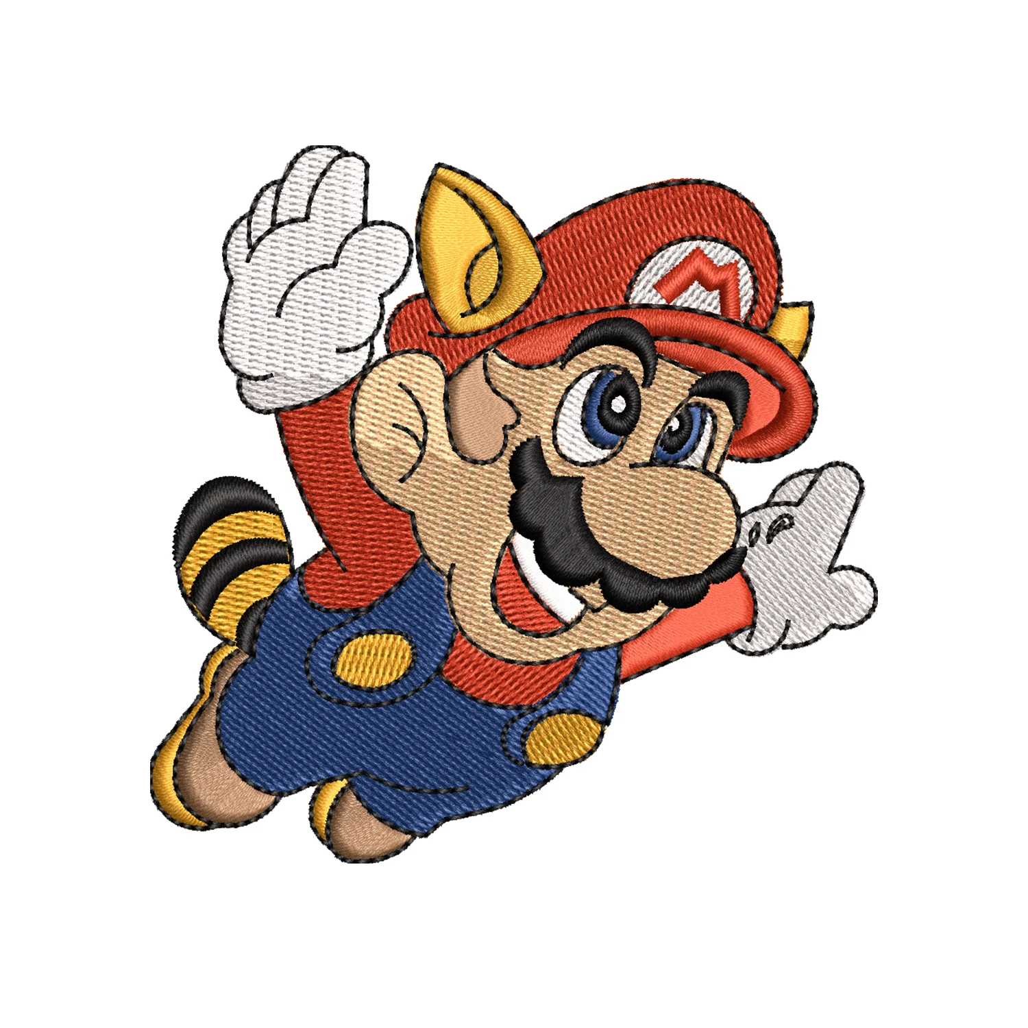 Mario Flying Embroidery Design - Super Mario | Embroiplanet